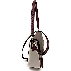 Kate Spade New York Jackson Soft Pebbled Leather Medium Flap Shoulder bag (Neutral Multi)