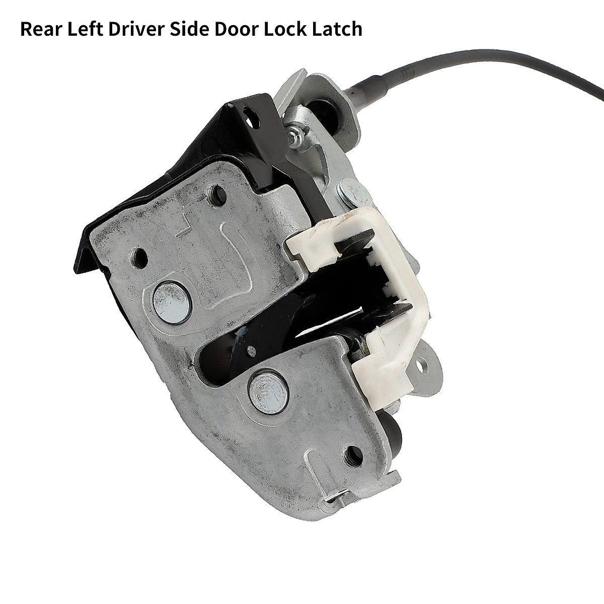 Nakuuly Left Driver Side Rear Door Lock Latch & Cable Compatible with Ford F150 Extended Cab Pickup 2004-2008, Upper and Lower Latches Assembly Replaces # 8L3Z-18264A01-B, 6l3Z-18264A01-B