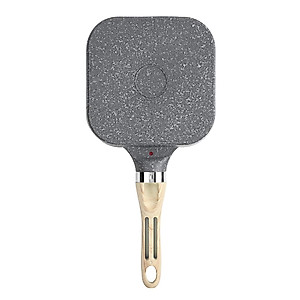 Pancake Pan, Japanese Obanyaki Pan Nonstick Aluminum Pan, Egg Frying Pan with 4 Holes, for Fried Egg, Burger, Breakfast Pancake Making, with Anti-Scald Handle(B)