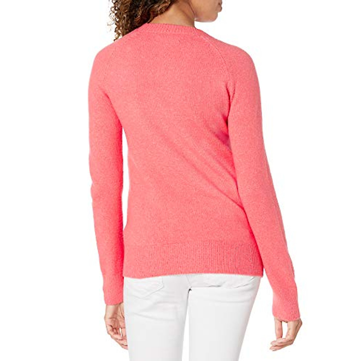 Amazon Essentials Women's Classic-Fit Soft Touch Long-Sleeve Crewneck Sweater, Coral Pink, Medium