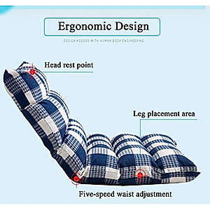 FBKPHSS Japanese-Style Lazy Sofa Tatami, Folding Lavable Sofa Chair Cushion with Back Support Comfortable and Breathable Floor Cushion for Office Bedroom,#1