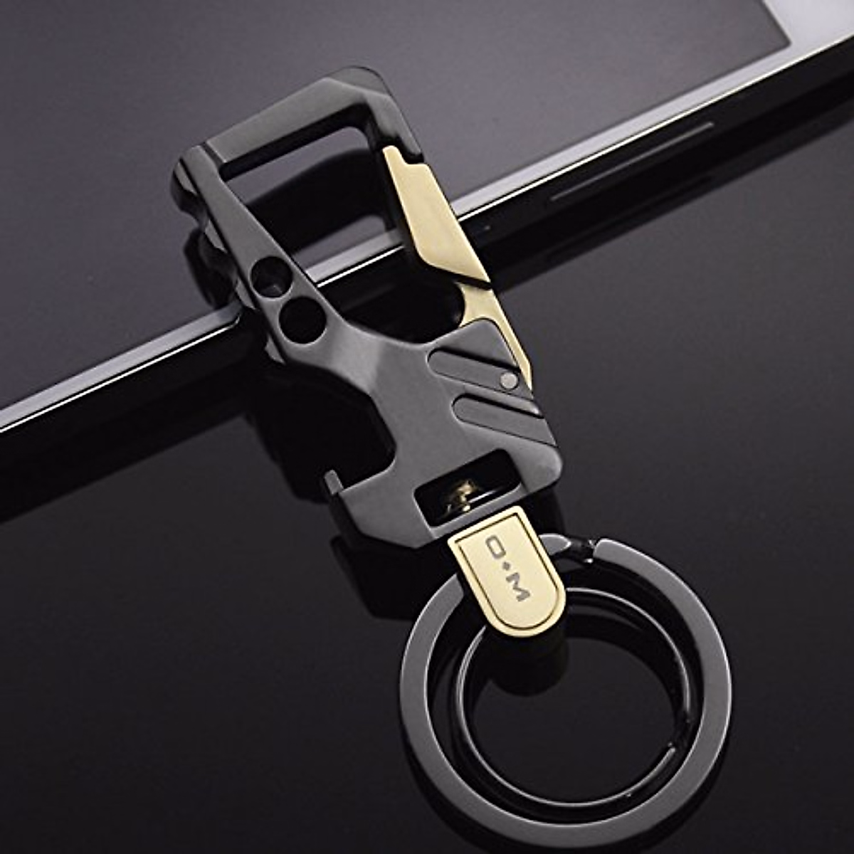 Lancher Key chain bottle opener with (2 Extra key rings and Gift Box) Heavy Duty Car Keychain for Men and Women