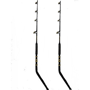EatMyTackle 140-160 Pound Bent Butt Fishing Rods | Blue Marlin Tournament Edition (2 Pack)