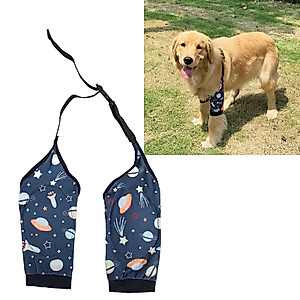 JOROBURO Dog Elbow Brace, Soft Breathable Prevent Licking Adjustable Pet Leg Wounds Protector, Dog Elbow Protector Dog Recovery Suit Knee Brace Protector Pads for Front Legs (XL)