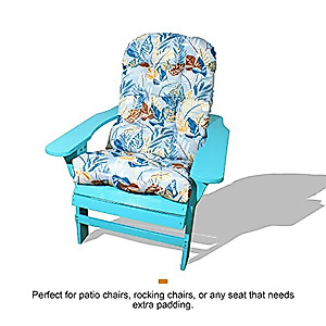 PNP HWJIAJU Adirondack Chair Cushion with Nice Pattern Set of 2, High Back Rocking Chair Cushion 44x21x4 inch, Outdoor Patio Chair Cushion Sunscreen and Fade-Resistant (Leaves Home, 2)