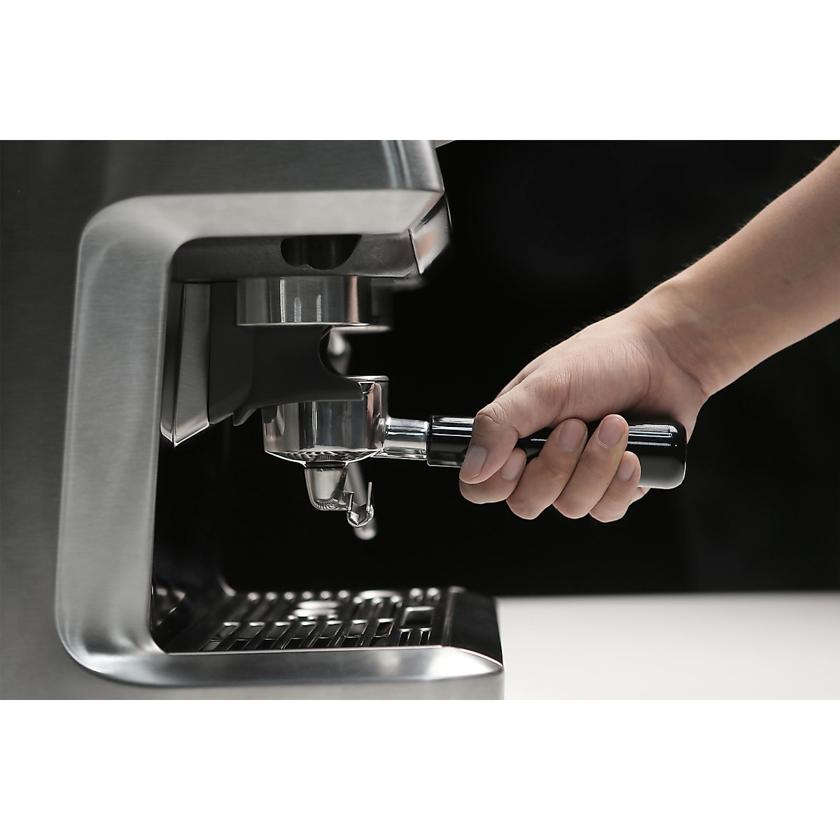 Espresso Portafilter 54mm Double Spouts - Compatible with Breville Bambino, Duo-Temp, Infuser, Barista Express, Barista Touch, Barista Pro, Sage Barista Machine - Stainless Steel with Filter Basket