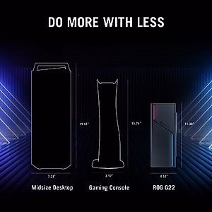 ASUS 2023 ROG G22CH DB779 Gaming Desktop PC, Small Form Factor, Intel Core i7-13700KF, NVIDIA GeForce RTX 4070, 1TB SSD Gen 4, 32GB DDR5 RAM, Windows 11, G22CH-DB779