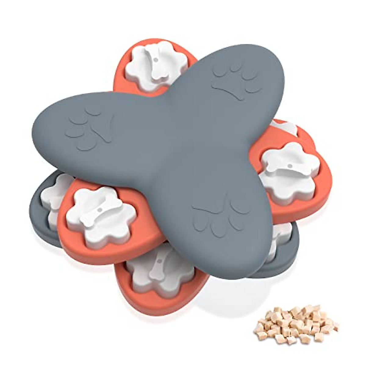 Onfsevy Dog Enrichment Toys With Bone Shape Covers, 9 Durable Dog Treat Puzzle Toys for IQ Training & Brain stimulatinh