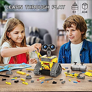 Mibido 3in1 Remote & APP Controlled Robot Dinosaur Building Kit, Educational STEM Projects Coding Set Creative Gifts for Kids Aged 6 7 8 9 10 11 12+, New 2023 (434 Pieces)