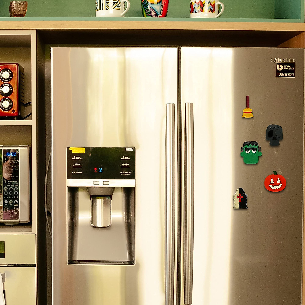 JOYIN 12 Pcs Halloween Wooden Magnet Creativity Arts & Crafts Painting Kit for Kids, Decorate Your Own Painting Gift, Family Activity Project Birthday Gift Favors for Boys Girls