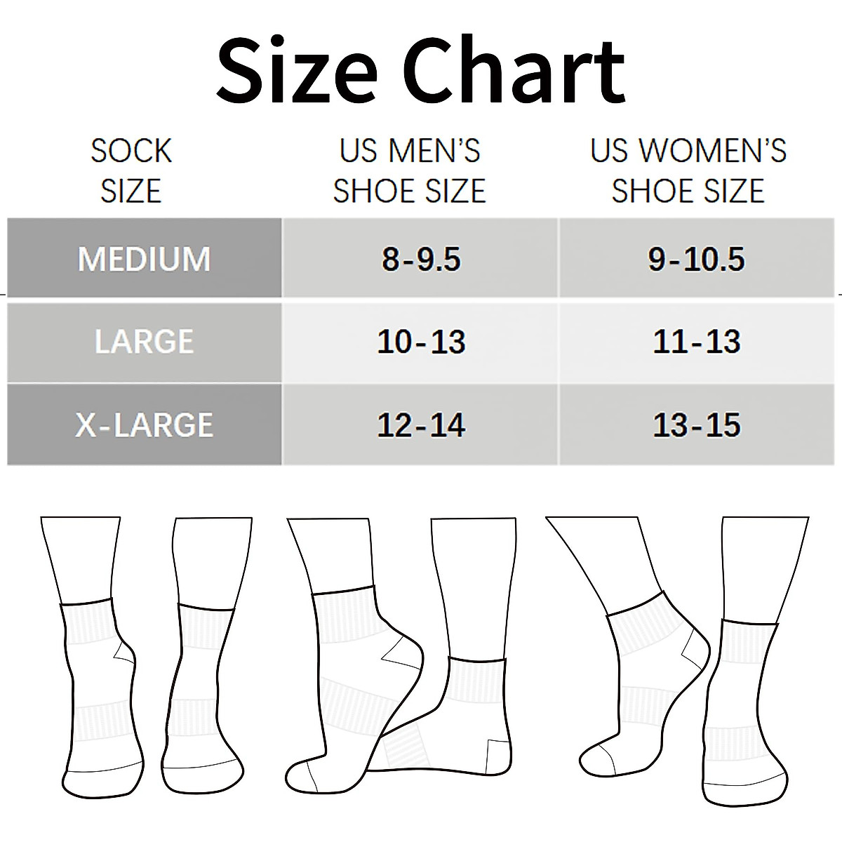 BIOAUM Men's Atheltic Socks Size 10-13 - 6 Pairs Cotton Quarter Socks for Running