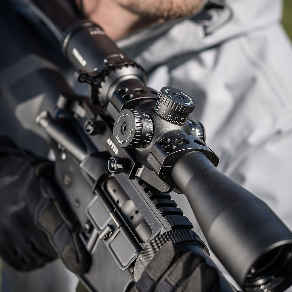 TruGlo Eminus Tactical Hunting Shooting Durable Waterproof Fogproof Shock Resistant 30mm One-Piece Aluminum Tube Illuminated TacPlex-MOA Reticle Riflescope | Flip-Up Lens Cap Included | 3-9 x 42mm