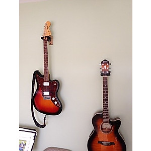 Hercules GSP38WB Mountable Acoustic Guitar Wall Hanger with Wood Base and Auto Grip System