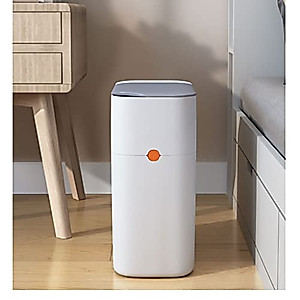 ASADAX Automatic Sensor Trash Can for Kitchen Corner Smart Trash Can Suction Bag Smart Dump Bathroom Trash Bin for Toilet