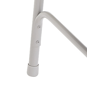 National Public Seating 800 Series Steel Frame Premium Light Weight Plastic Seat and Back Stacking Folding Chair with Double Brace, 480 lbs Capacity, Grey