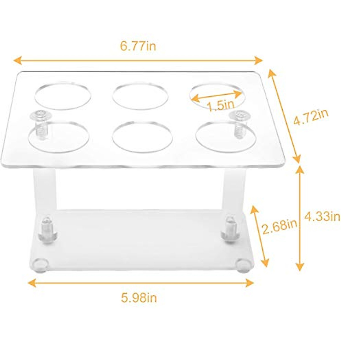Ailelan Cone Holder, Clear Acrylic Ice Cream Cone Holder, Cone Display Stand, Sushi Hand Roll Stand Cone Holders for Parties, Weddings Birthday Parties, Buffets, Christmas (6 Holes)