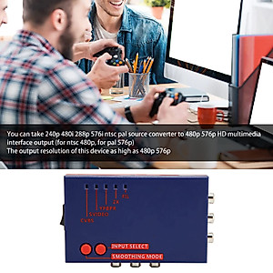 Pomya Converter for RetroScaler 2X Converter, A V to HD Multimedia, Interfa Cecompatible for RetroScaler2x Line Multiplier(Blue)