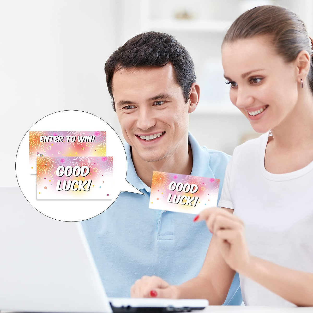 1200 Pcs Colorful Enter to Win Raffle Tickets Cards 3.5 x 2 Inch Entry Form Ticket Cards for Contest, Auction, Raffles, Ballot Box with Space for Name, Email Address Phone Number Fields (1200)