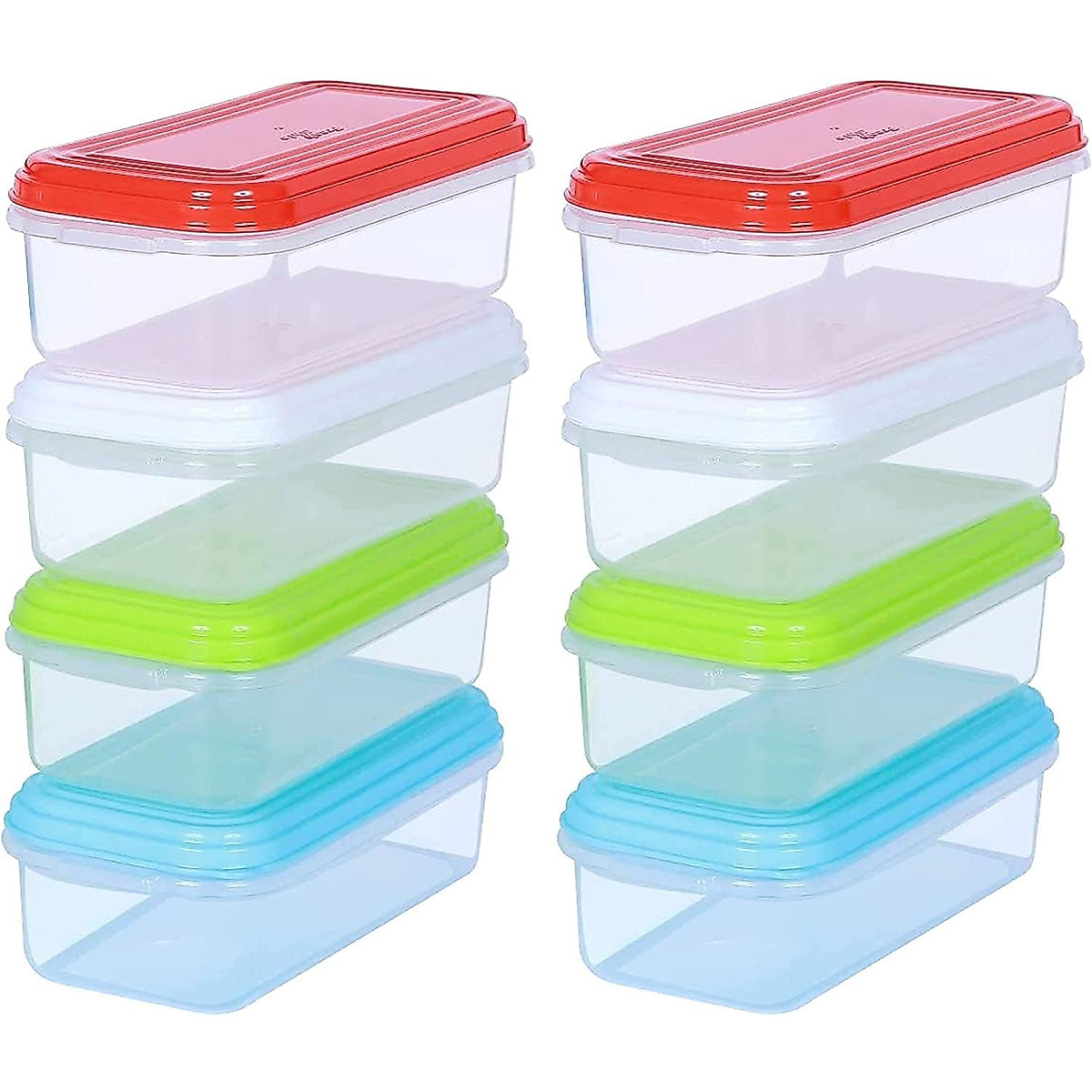 ARSUK 8 Pack Baby Food Storage Containers (8.5oz/250ml) - Small Plastic Containers with Lids for Freezer - Microwavable, Dishwasher Safe & BPA Free