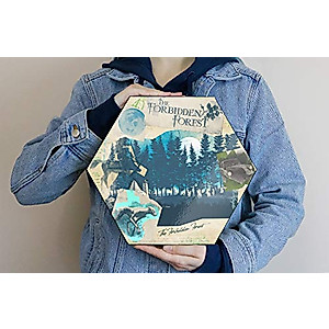 Harry Potter – Forbidden Forest – Watercolor Collage - 11.5” X 10” Hexagon Shaped KNEXAGON Wood Print – Hang Alone or Connect to Other Pieces – Officially Licensed Merchandise