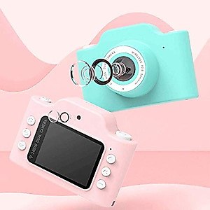 LKYBOA Kids Camera for Girls Gifts HD Screen Kids Video Camera Anti-Drop Children Selfie Toy Camera Mini Cartoon Child Yellow, Blue, Pink