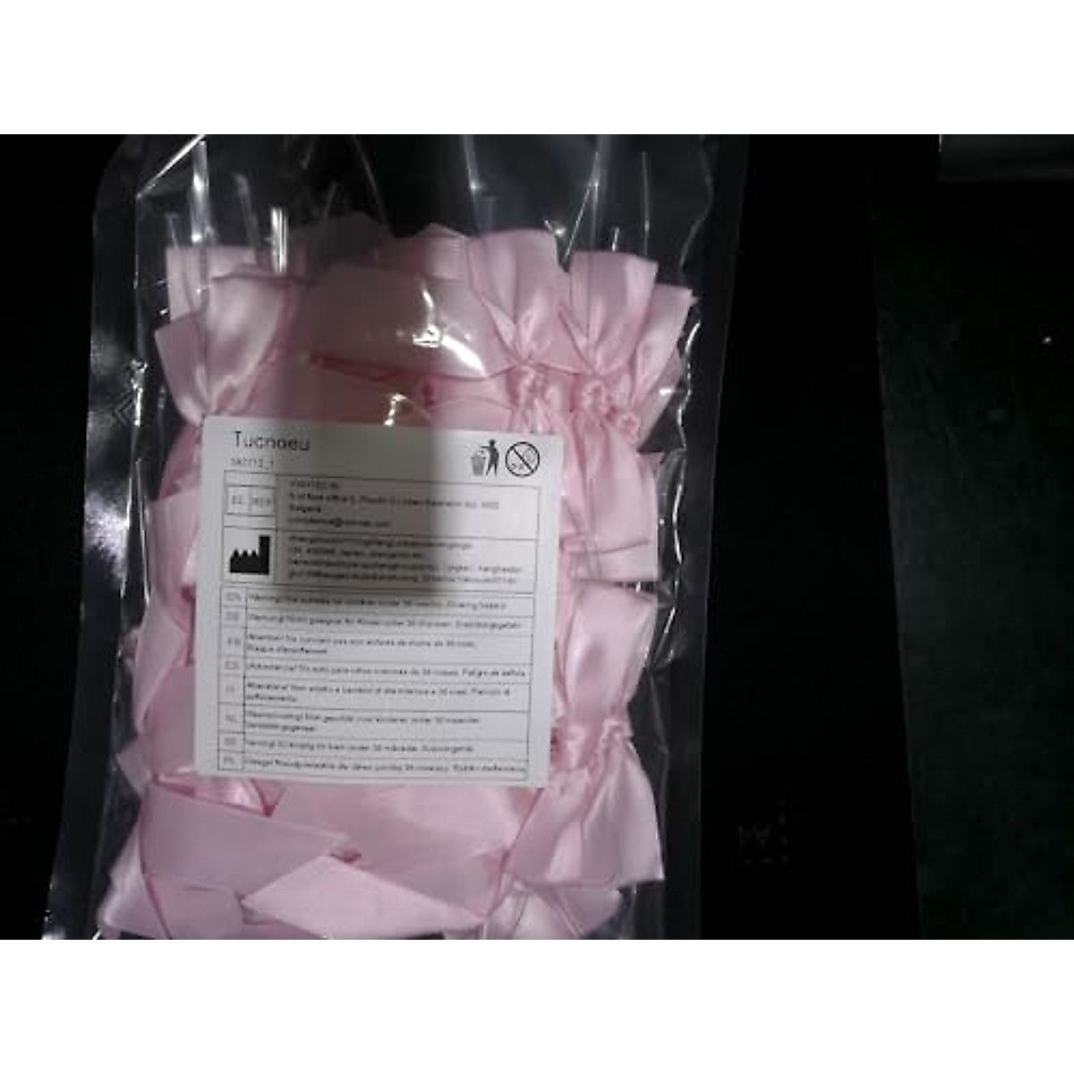 50pcs 3.5" Small Pink Bow Twist Tie Bows Mini Bows Wedding Favor Ribbon Bows for Cookie Candy Bagging Baby Shower Halloween Thanksgiving