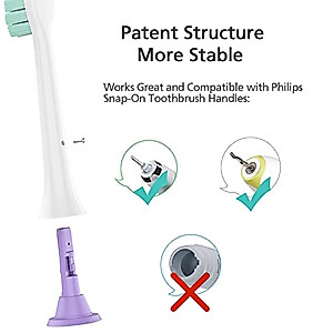 Toothbrush Replacement Heads for Philips Sonicare Replacement Heads, Electric Replacement Brush Head Compatible with Phillips Sonic Care Toothbrush Head, 8 Pack