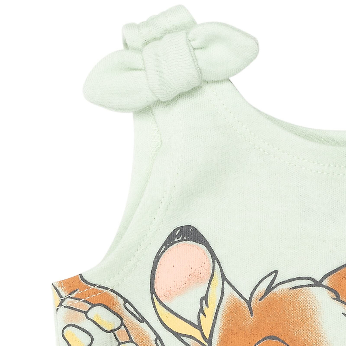 Disney Classics Bambi Newborn Baby Girls Cuddly Sleeveless Romper & Headband Green 3-6 Months