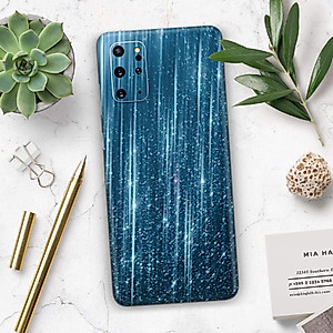 DesignSkinz Radiant Blue Scratched Surface Protective Vinyl Decal Wrap Skin Cover Compatible with The Samsung Galaxy S20 (Screen Trim & Back Glass Skin)