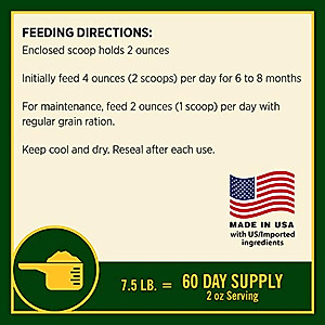 Farnam Horseshoer's Secret Extra Strength Hoof Supplements & Connective Tissue Supplement, Promotes Strong, Healthy Hooves, Tendon & ligaments, 7.5 lbs, 60 Day Supply