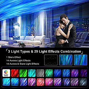 Vinwark Northern Lights Aurora Projector for Bedroom with Music Bluetooth Speaker and White Noise, Galaxy Projector, Starry Night Light Projectors for Kids Adults Gaming Room