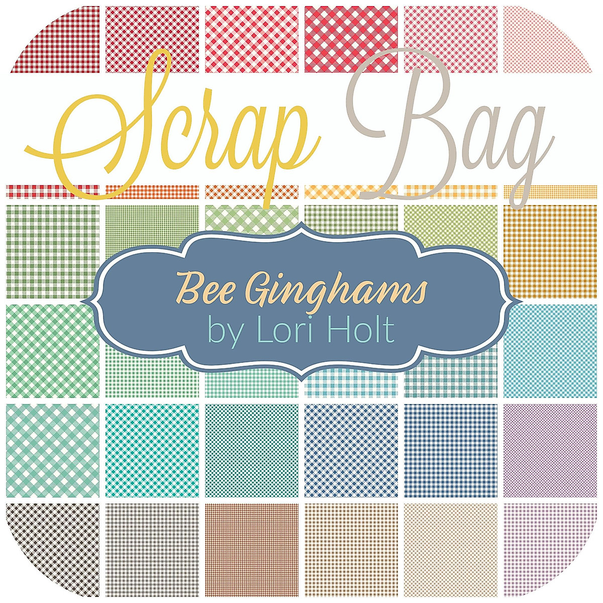 Bee Ginghams Scrap Bag (Approx 2 Yards) by Lori Holt for Riley Blake 2 Yards DIY Quilt Fabric