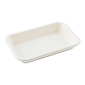Restaurantware Pulp Tek 26 Ounce Bagasse Plates 100 Grease Impervious Salad Plates - Lids Sold Separately Microwavable White Bagasse Plates Reinforced Rim Sturdy For Salads Or More