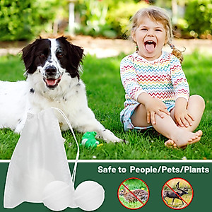 24 Pack Powerful Deer Repellent Balls, Natural Deer Deterrent and Rabbit Repellent Outdoor Keep Rabbits and Deer Away from Eating Plants, Lawns, Vegetables, Trees, Human & Pet Safe Deer Repellant
