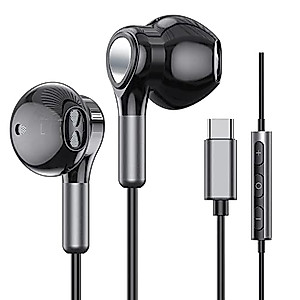USB C Headphones for Samsung Galaxy S23 Ultra S22 S21 FE S20 Z Flip 3 Fold 4 A53 A54 USB C Earphones with Mic in-Ear Headphones Wired Earbuds USB Type C Earphones for iPad Pro Pixel 6 6a 7 OnePlus 9 8