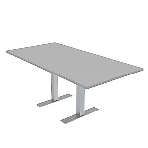 SKUTCHI DESIGNS INC. 3X6 Conference Table with T-Legs | Rectangle Shaped | 6 Person Table | Harmony Series | Light Gray
