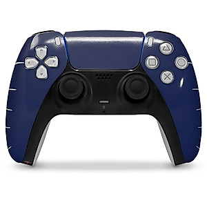 WraptorSkinz Skin Wrap compatible with Sony PS5 DualSense Controller Solids Collection Navy Blue (CONTROLLER NOT INCLUDED)