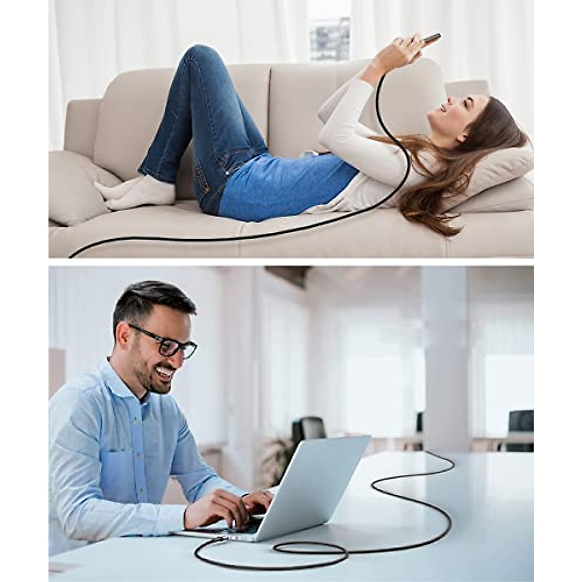 Meboyz 3 Pack 100W USB C to USB C Cable 10ft+6ft+3ft, Type C to Type-C Cable, USBC to USB-C Fast Charging Cable Compatible with MacBook Air/Pro, iPad Pro 12.9/11/Air, Samsung Galaxy S22/21/20/Note20