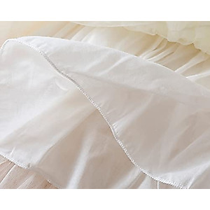 TTYAOVO Baby Girl Dresses Flower Birthday Party Tulle Princess Gown Size 80(6-12 Months, 61 Beige)