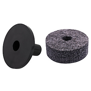 10PCS Cymbal Stand Felt Washer and 10PCS Plastic Drum Cymbal Stand Sleeves Replacement Grey