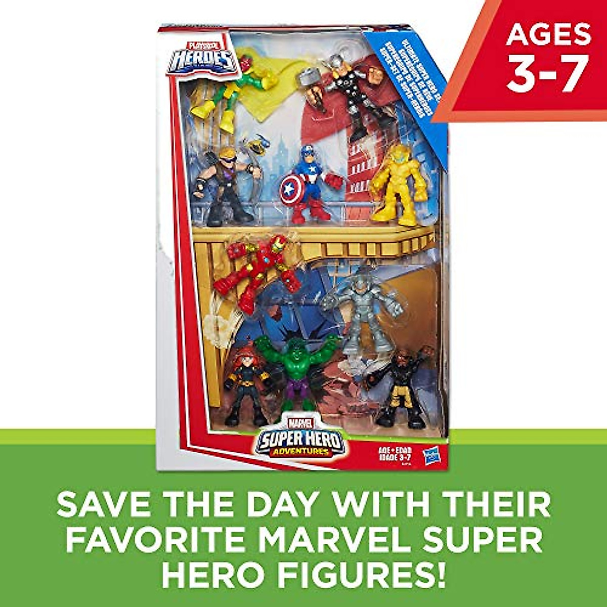 Playskool Heroes Marvel Super Hero Adventures Ultimate Super Hero Set, 10 figures, Ages 3-7 (Amazon Exclusive)