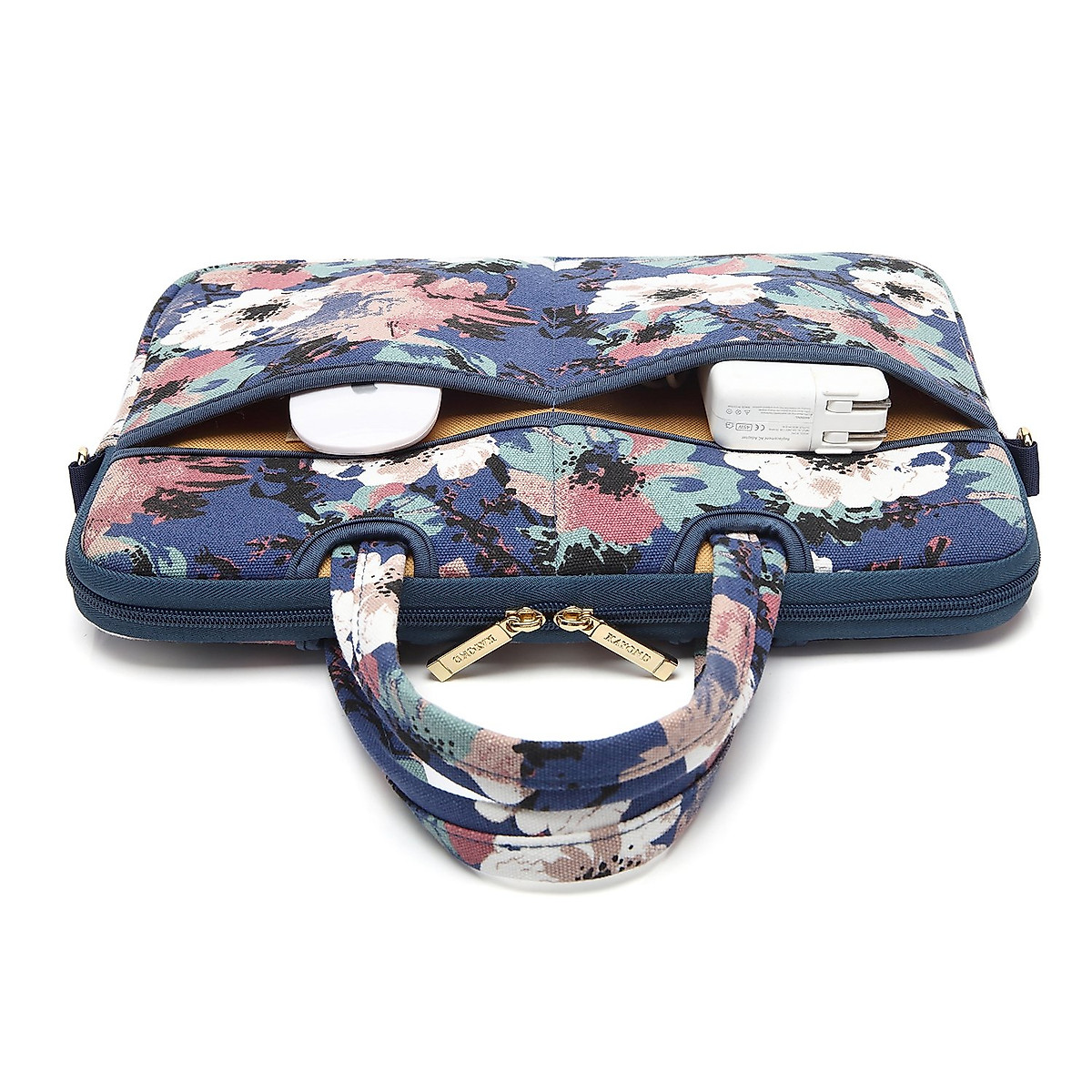 kayond Watercolor orchid Patten water resistant Laptop Shoulder Messenger Bag Case Sleeve for 14 Inch 14.1 Inch Laptop,Laptop Briefcase