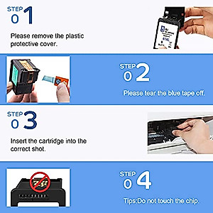 BJ Remanufactured Ink Cartridge Replacement for HP 61XL 61 XL to Use with Envy 4500 5531 5530 Deskjet 1010 3050A 1056 3510 2540 Officejet 4635 4630 4632 Printer (1 Black,1 Color)