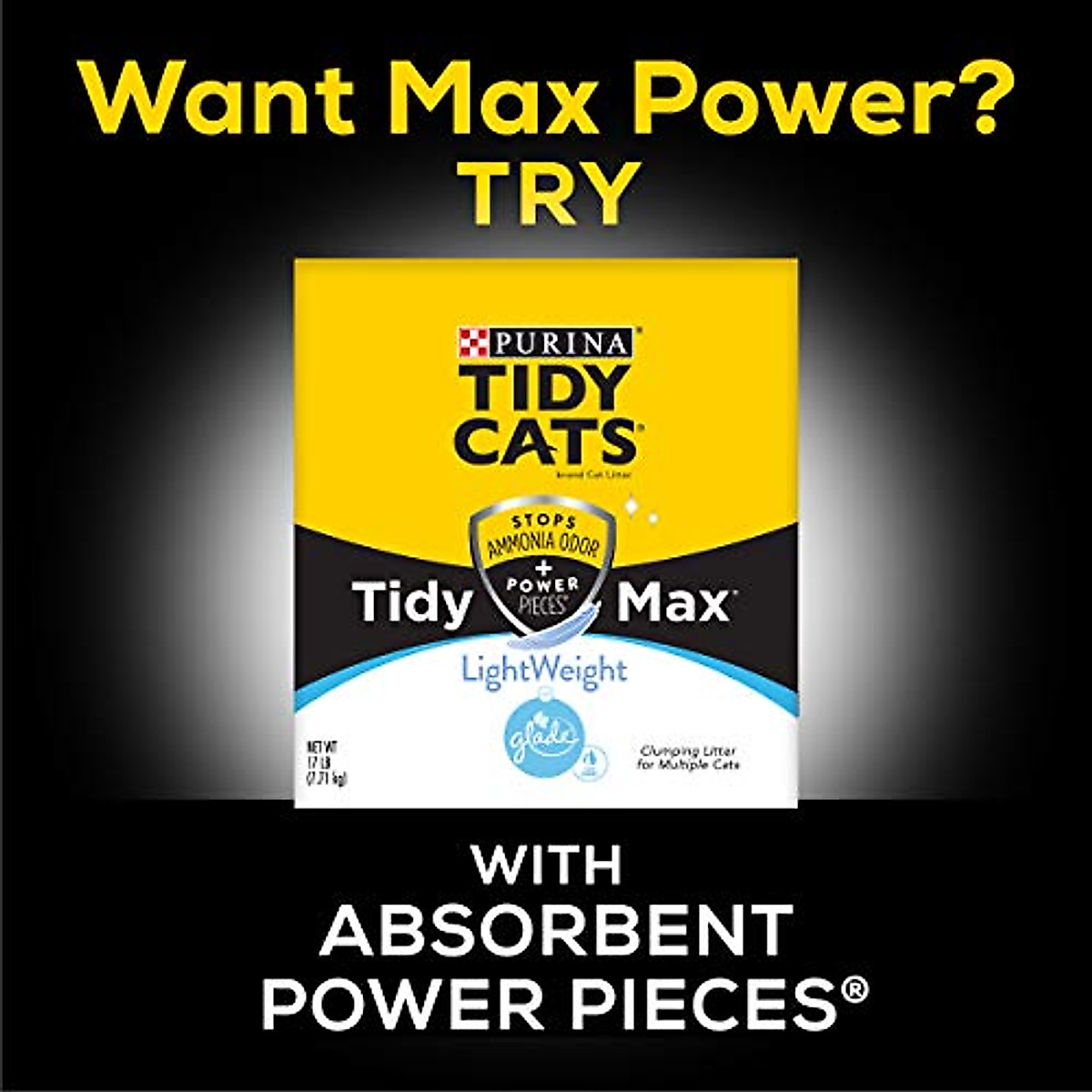 Purina Tidy Cats Low Dust, Multi Cat, Clumping Cat Litter, LightWeight Glade Clean Blossoms - 17 lb. Box