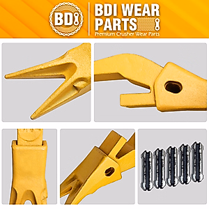BDI Wear Parts 2740W23 Bucket Tooth Seat Adapter +23WTL H&L Tiger Bucket Digging Teeth/Bucket Teeth and 23FP Flexible Pin Combination (5)