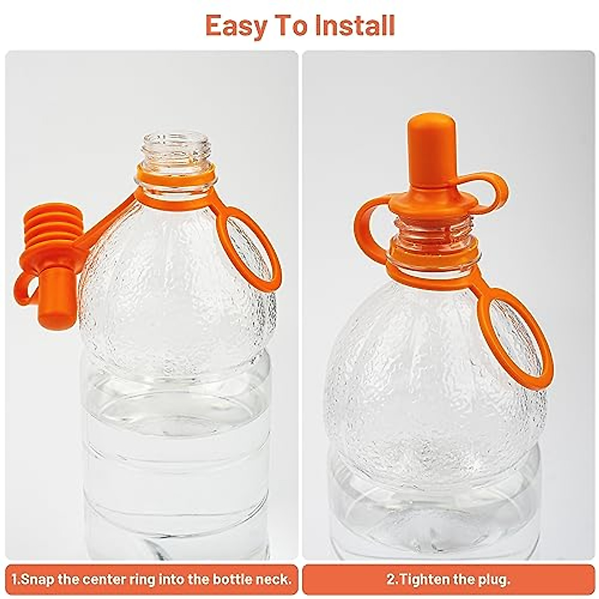 Silicone Baby Water Bottle Cap, Bottles Top Spout Adapter Replacement for 28mm Standard Water Bottles, for Kids and Adults, Protects Kids Mouth - BPA Free - 4 Pack