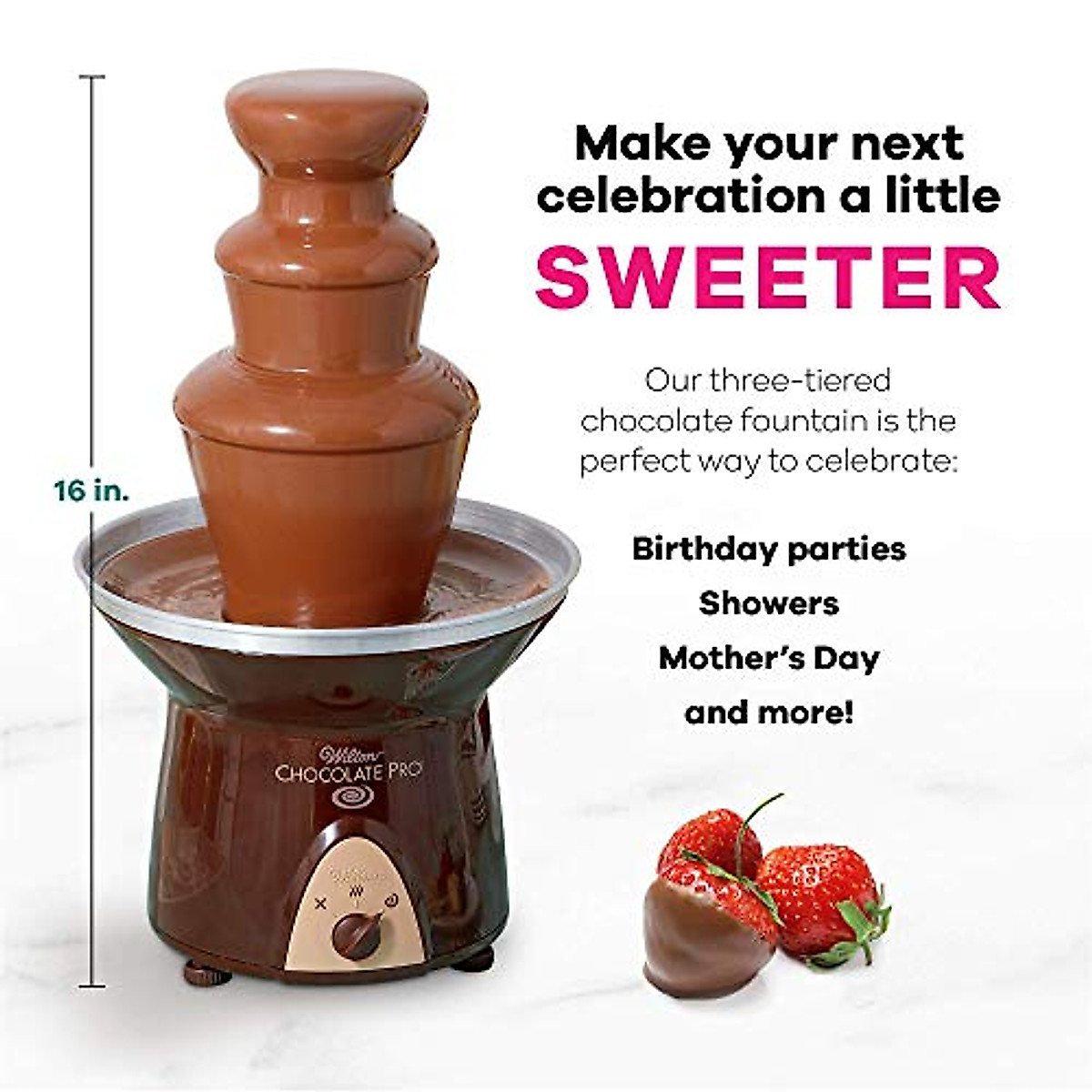 Wilton Chocolate Pro Chocolate Fountain and Fondue Fountain, 4 lb. Capacity