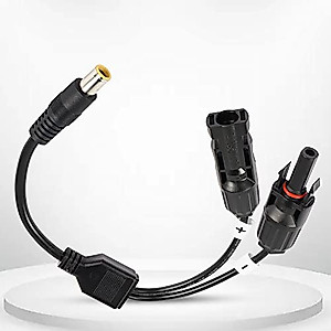 PNGKNYOCN Solar Panel to 8mm Short Cable,14 AWG Solar Panel Connector to DC 7909 Adapter Cable for Portable Backup Power Station Rechargeable Battery Pack Solar Generators(0.3M/1FT)