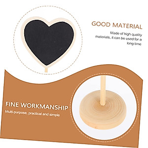 10pcs Message Board Decorations for Home Household Decor Mini Chalkboard Heart Chalkboard Name Plate Board Chalkboard Name Plate Mini Message Blackboards Mini Blackboard Decor Wood