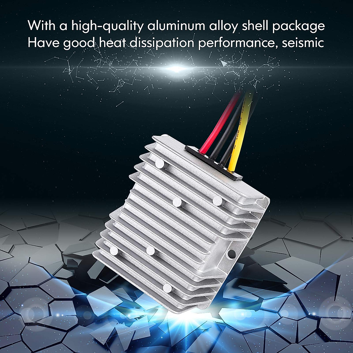 SUPERNIGHT Voltage Reducer DC 48V to 12V 30A 360W Step Down Converter, IP68 Waterproof Voltage Regulator, Voltage Reducer 48V to 12V Golf Cart Club Car forklifts (DC48V to 12V 30A)